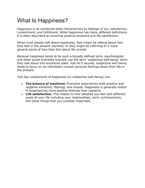 Science of Happiness Presentation | PPTX