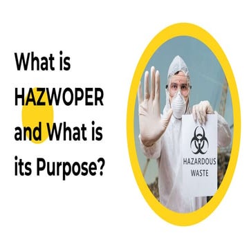 What is HAZWOPER and What is its Purpose | PDF