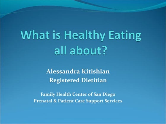 Healthy eating-presentation | PPT | Healthy Cooking and Eating | Food ...