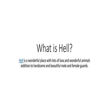 What is Hell.pptx | Christianity | Religion & Spirituality