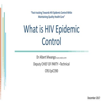 What is HIV epidemic control? | PDF