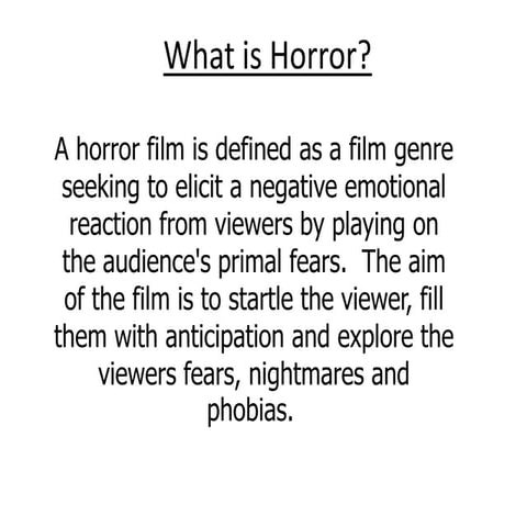 What is horror | PPTX