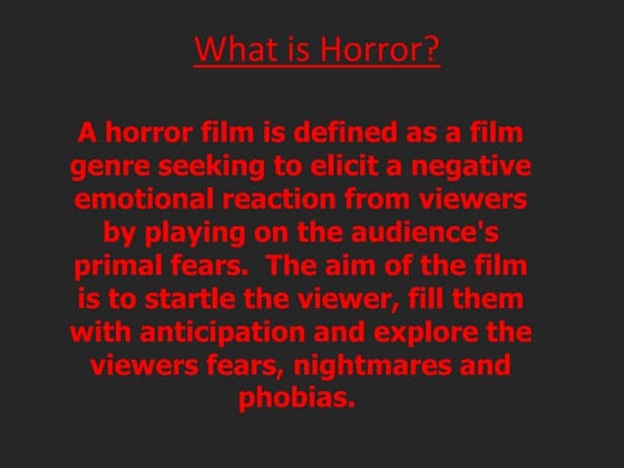 What is horror | PPTX