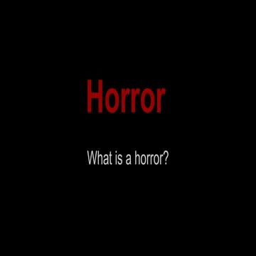 What is horror? | PPTX
