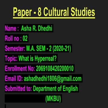 What is hyperreal? | PPT