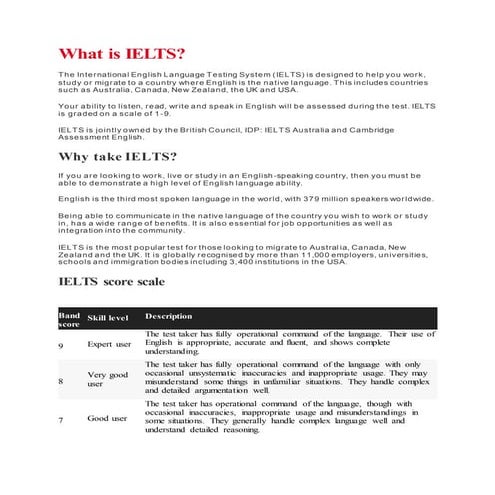 What is ielts | PDF