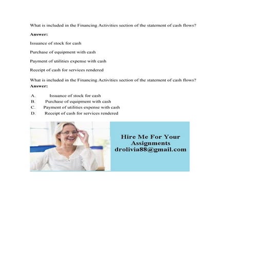 What is included in the Financing Activities section of the statement.pdf