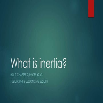 What is inertia? | PPTX