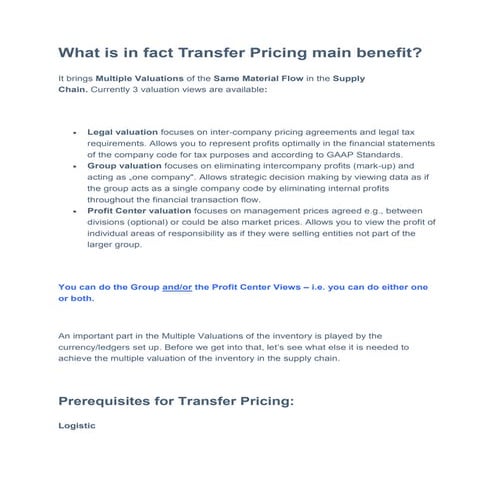What is in fact Transfer Pricing main benefit.docx