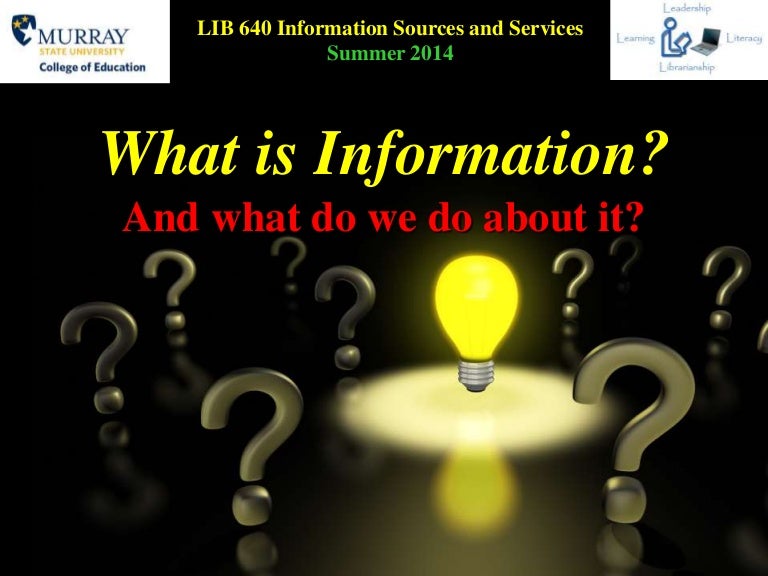 What is information? What is information?