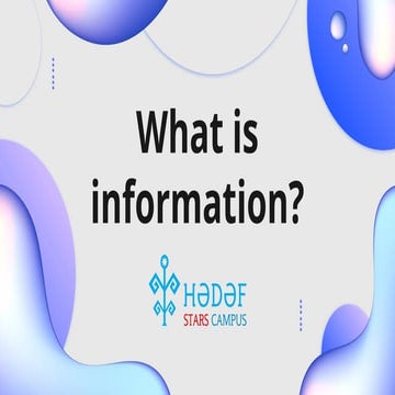 Introduction to Information: Its Sources, Uses, and Importance in ...