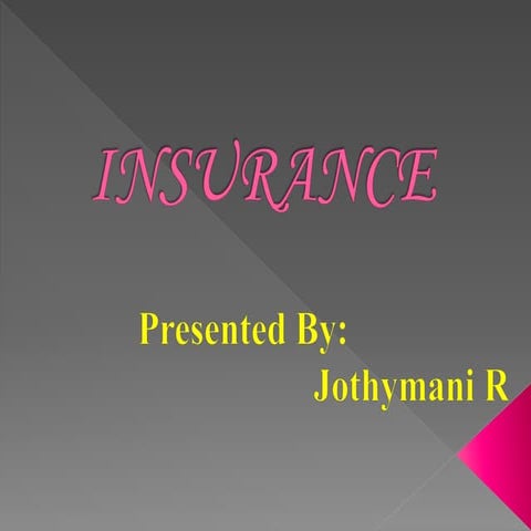 What is insurance | PPTX