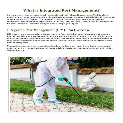 What is Integrated Pest Management? | PDF