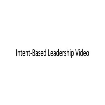 What is intent-based leadership | PPTX