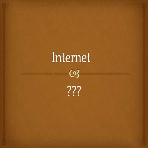 What is internet ? | PPTX