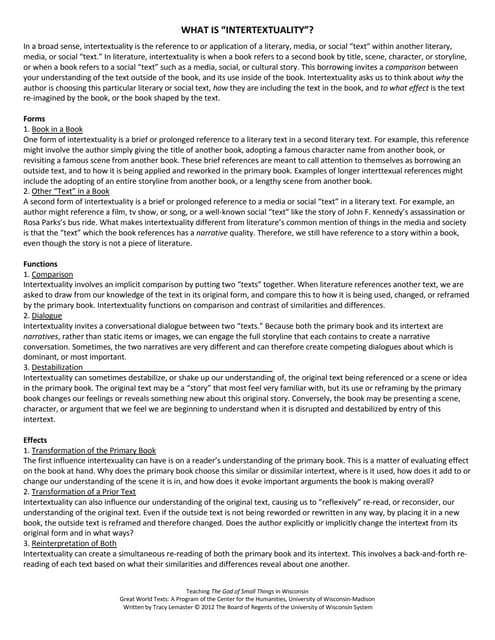 Allusions and Intertextuality in Novels | PPTX | Fiction | Books and ...