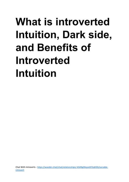 What is introverted sensing | PDF