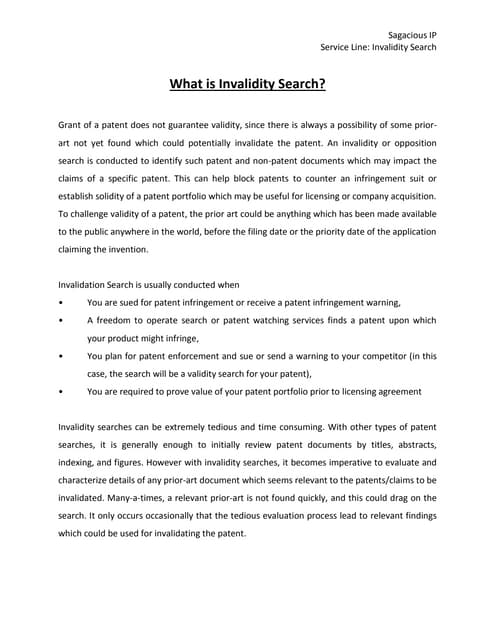 Difference Between Patent Invalidity and Validity Searches | Patent ...