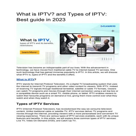 What is IPTV.pdf | History | Genres