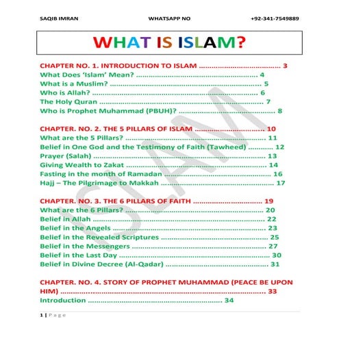 What is islam. | PDF