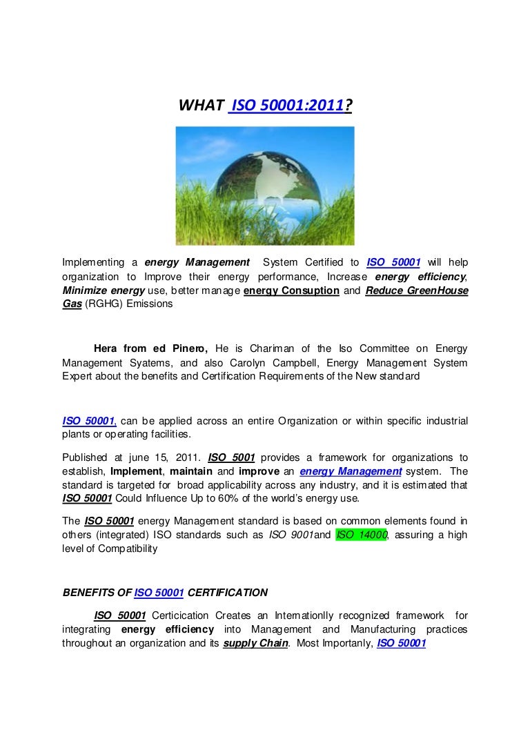 What Is Iso 50001 What Is Iso 50001