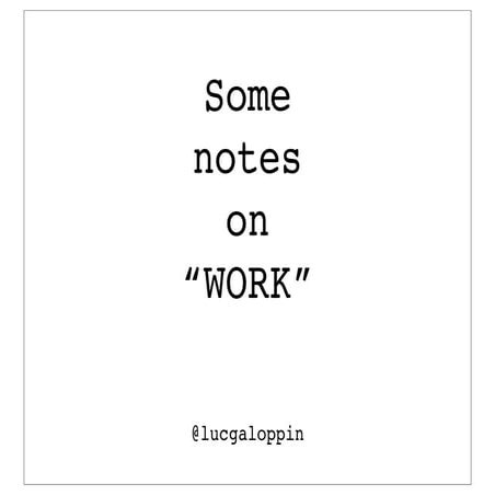Some notes on WORK | PDF