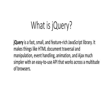 What Is J Query Ppt 1456