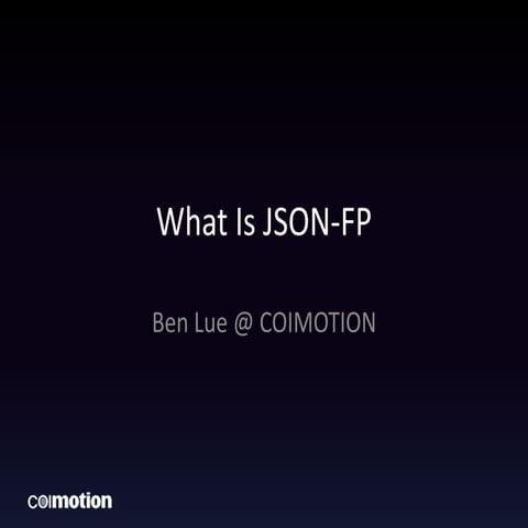 What is JSON-FP | PPT
