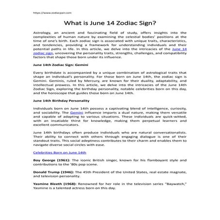 What is the zodiac sign of june 14 60 photos - Astrologytoyou.com