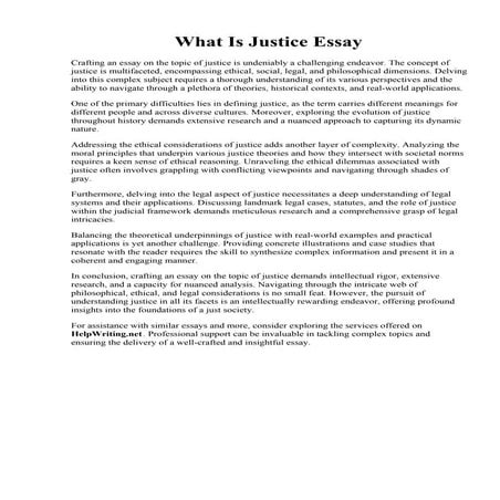 What Is Justice Essay. Access to Justice Essay LAWS1202 - Lawyers ...