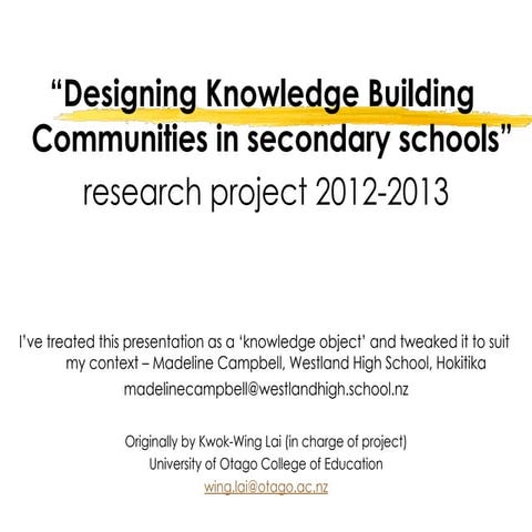 What is knowledge building | PPT