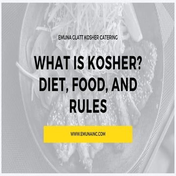 What Is Kosher? Diet, Food, and Rules | PDF