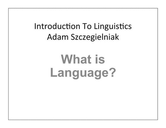 Linguistic Features And Functions Ppt