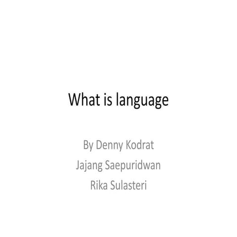 What is language_linguisticspresentation | PPT