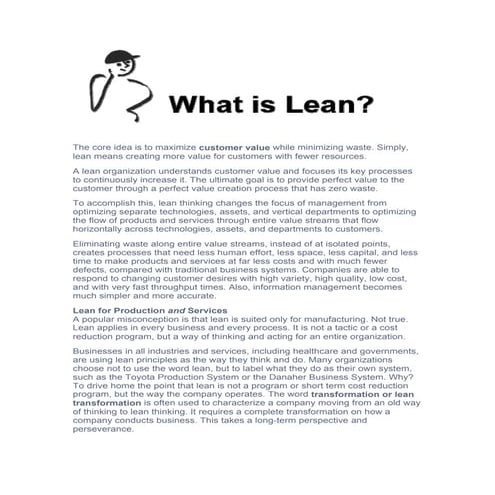 What is lean | PDF