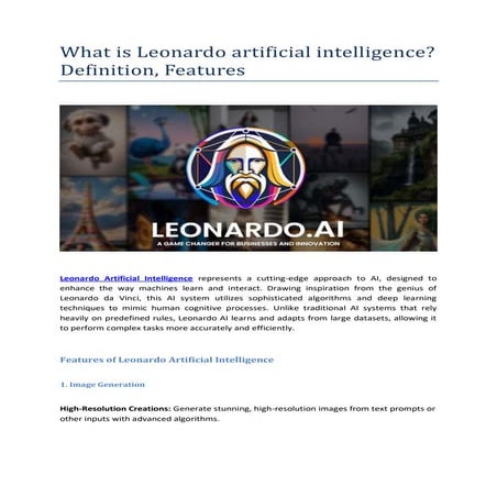 What Is Leonardo Artificial Intelligencepdf 
