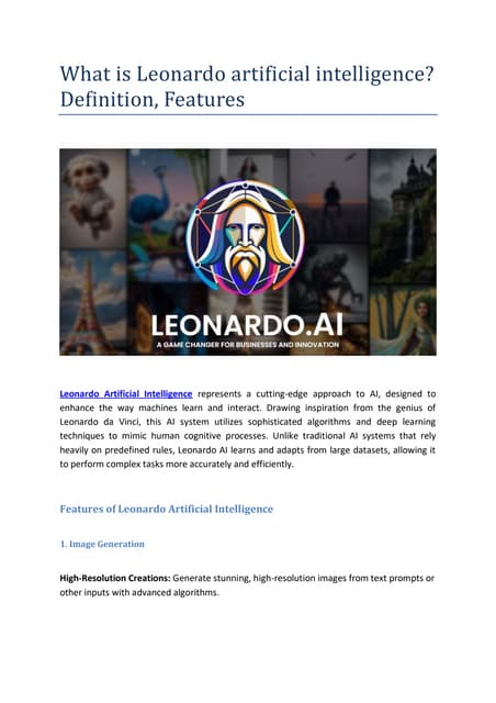 What Is Leonardo Artificial Intelligencepdf