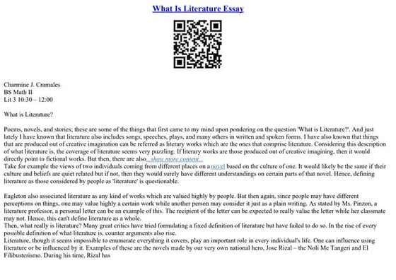 Literary Essay Topics | PDF | Fiction | Books and Literature