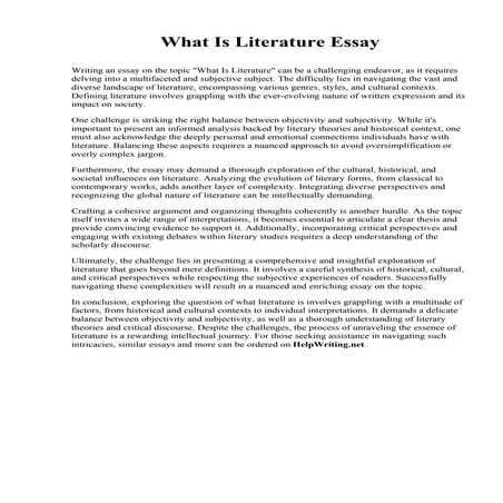 What Is Literature Essay.pdf