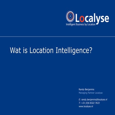 Wat is Location Intelligence | PDF | Databases | Computer Software and ...
