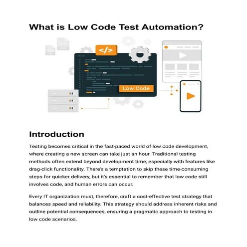 What is Low Code Test Automation and its importnce? | PDF
