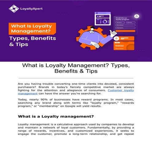 What is Loyalty Management Types, Benefits & Tips.pdf