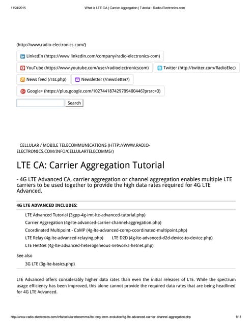 LTE Carrier Aggregation about the aggregation | PPT