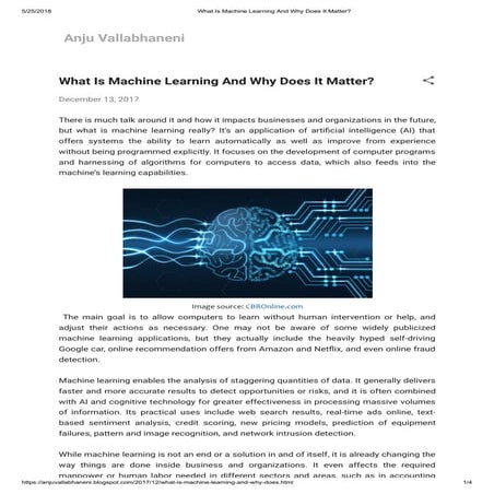 What is machine learning and why does it matter | PDF