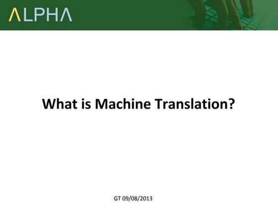 Machine Translation | PDF | Technology & Computing