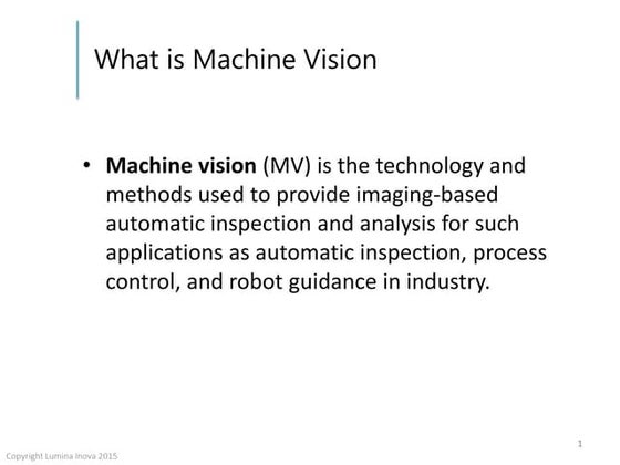 Computer vision ppt | PPT