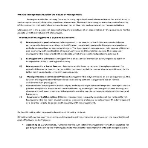 What is management | PDF