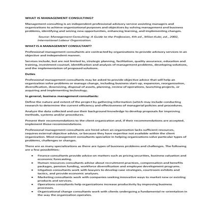 What is management consulting | PDF