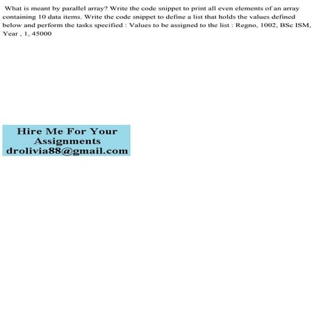 What is meant by parallel array Write the code snippet to print all .pdf