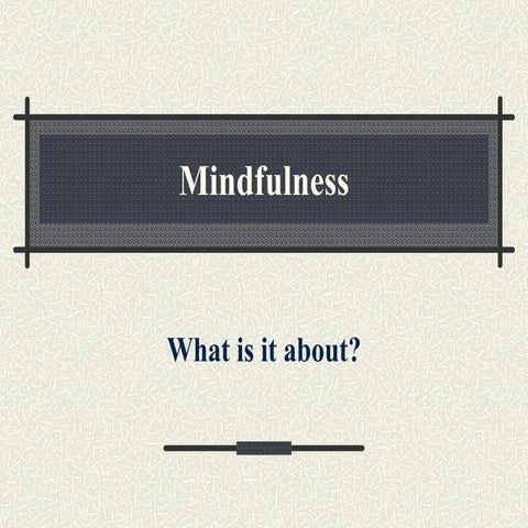 What is Mindfulness .ppt